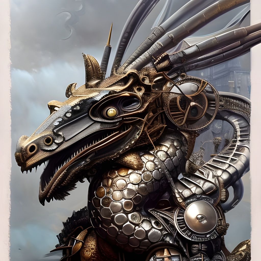 Steam Punk Dragon - AI Generated Artwork - NightCafe Creator