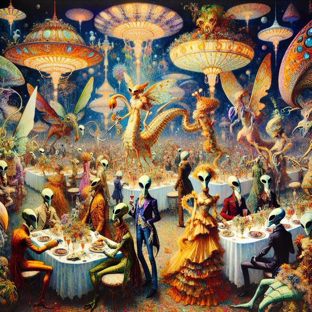 an intergalactic party - an intergalactic party