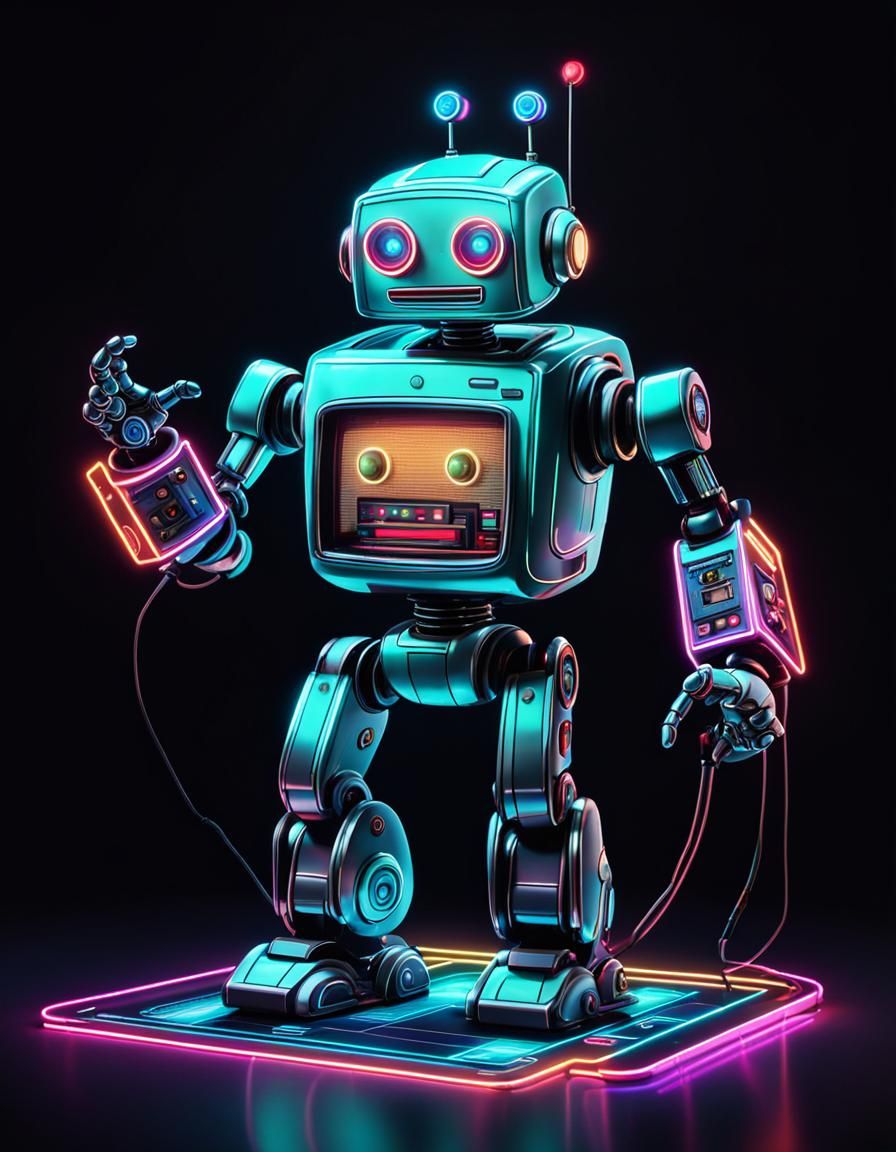Boogie Down Robot - AI Generated Artwork - NightCafe Creator