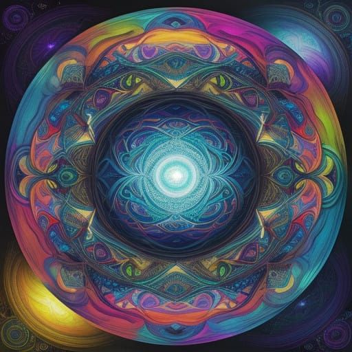 psychedelic - Cosmic Dreamscapes in Vibrant Op Art