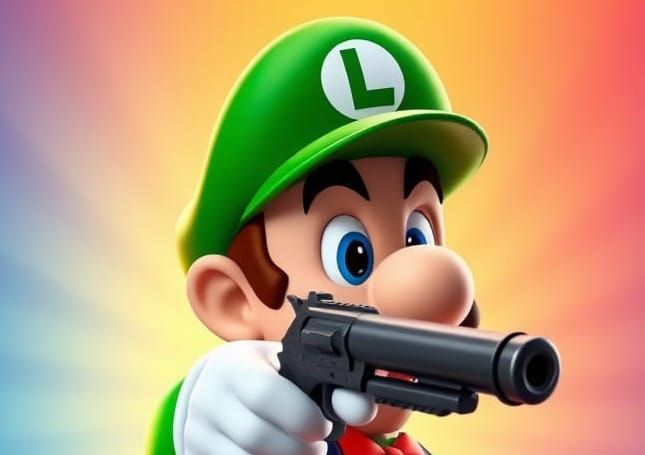 Luigi Saves the Day in a Vibrant Pixar-Inspired Sc... - AI Art