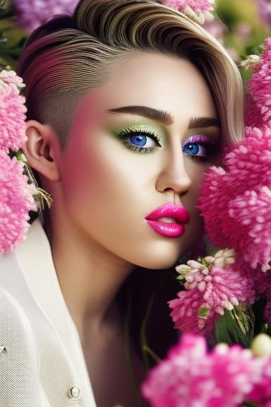 "Flowers" by Miley Cyrus 2023 - AI Generated Artwork - NightCafe Creator