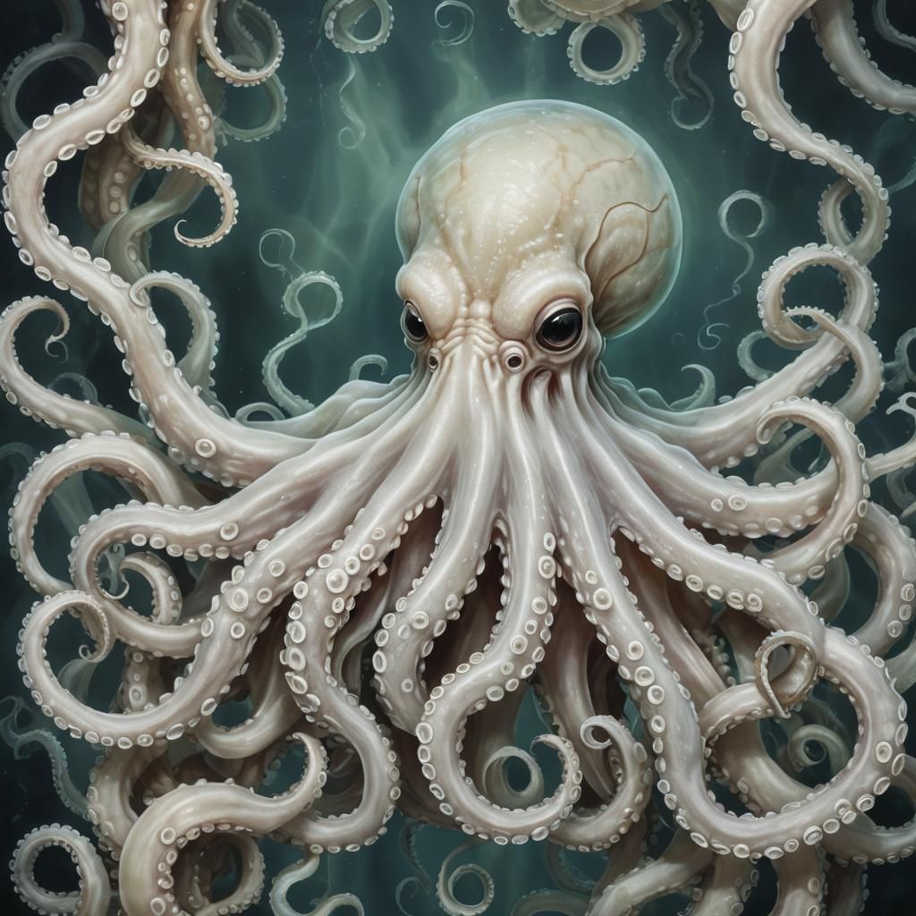 Ghost Octopus - AI Generated Artwork - NightCafe Creator