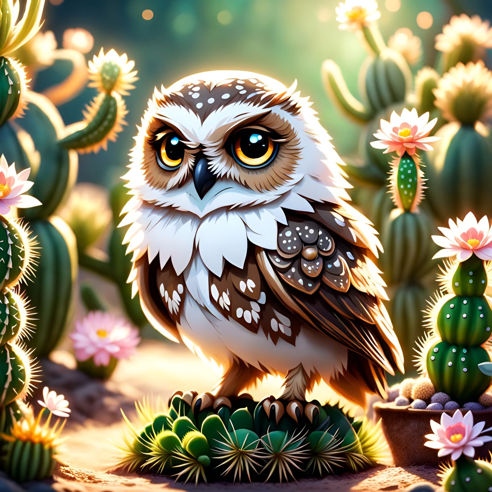 Desert Burrowing Owl - AI Generated Artwork - NightCafe Creator