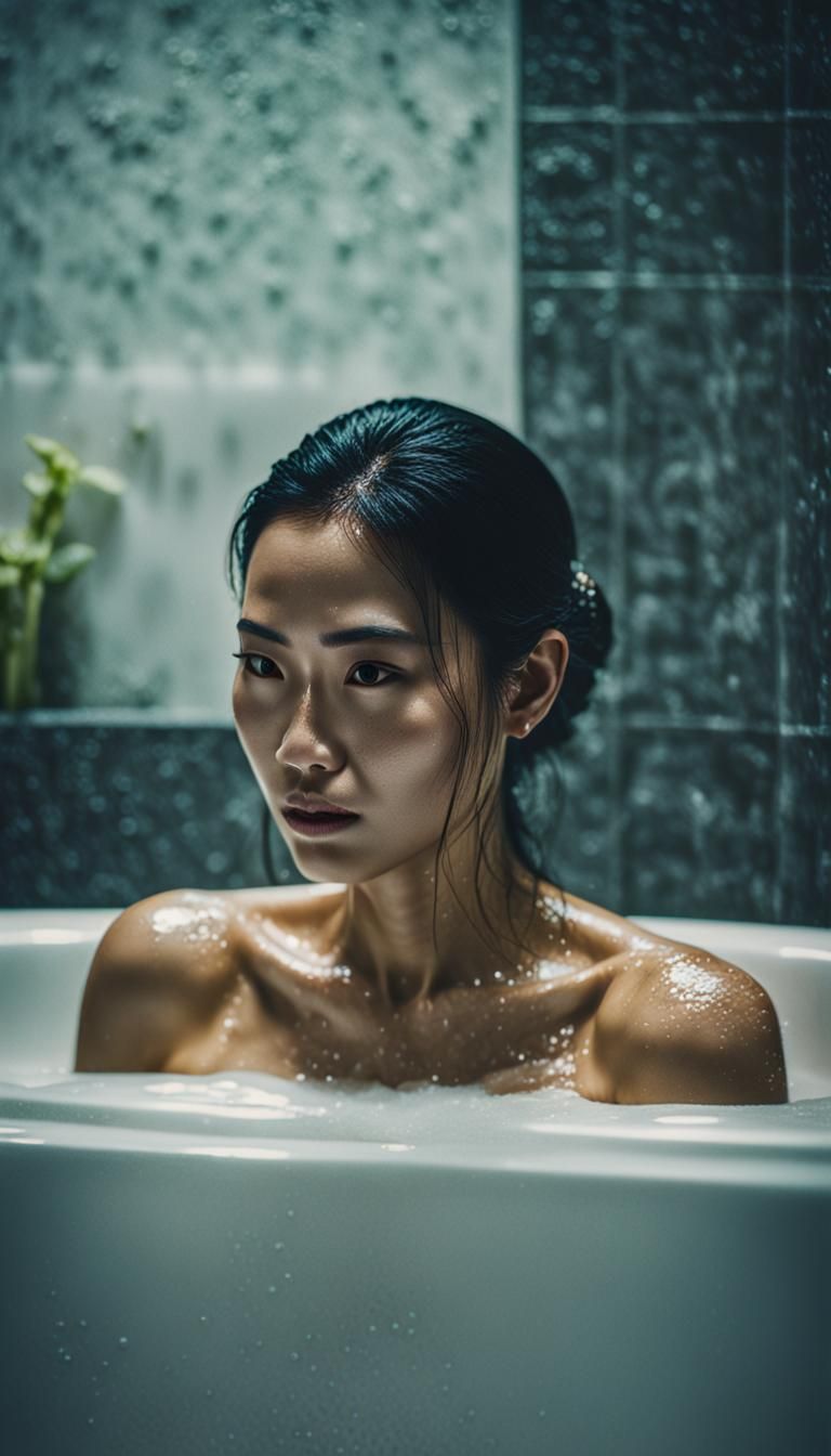 Woman in bathtub - AI Generated Artwork - NightCafe Creator