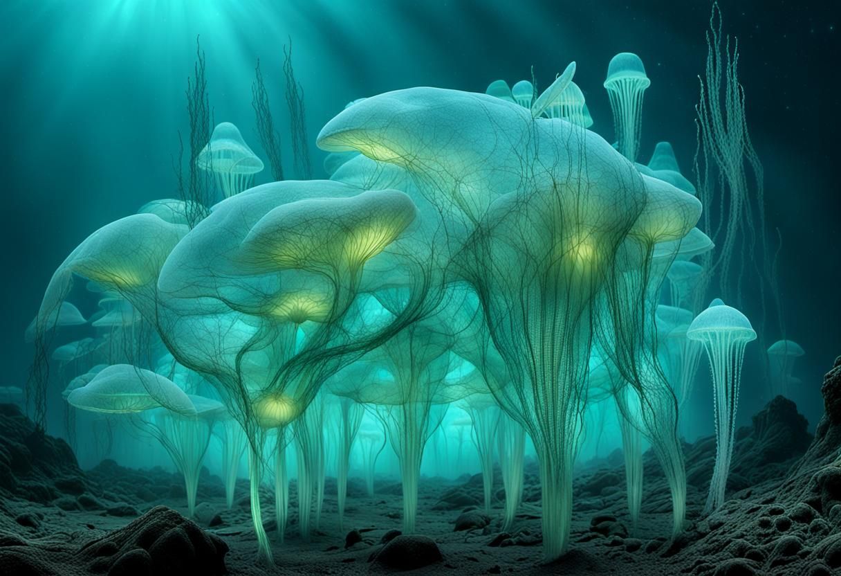 up from the sea floor, organic life - AI Generated Artwork - NightCafe ...