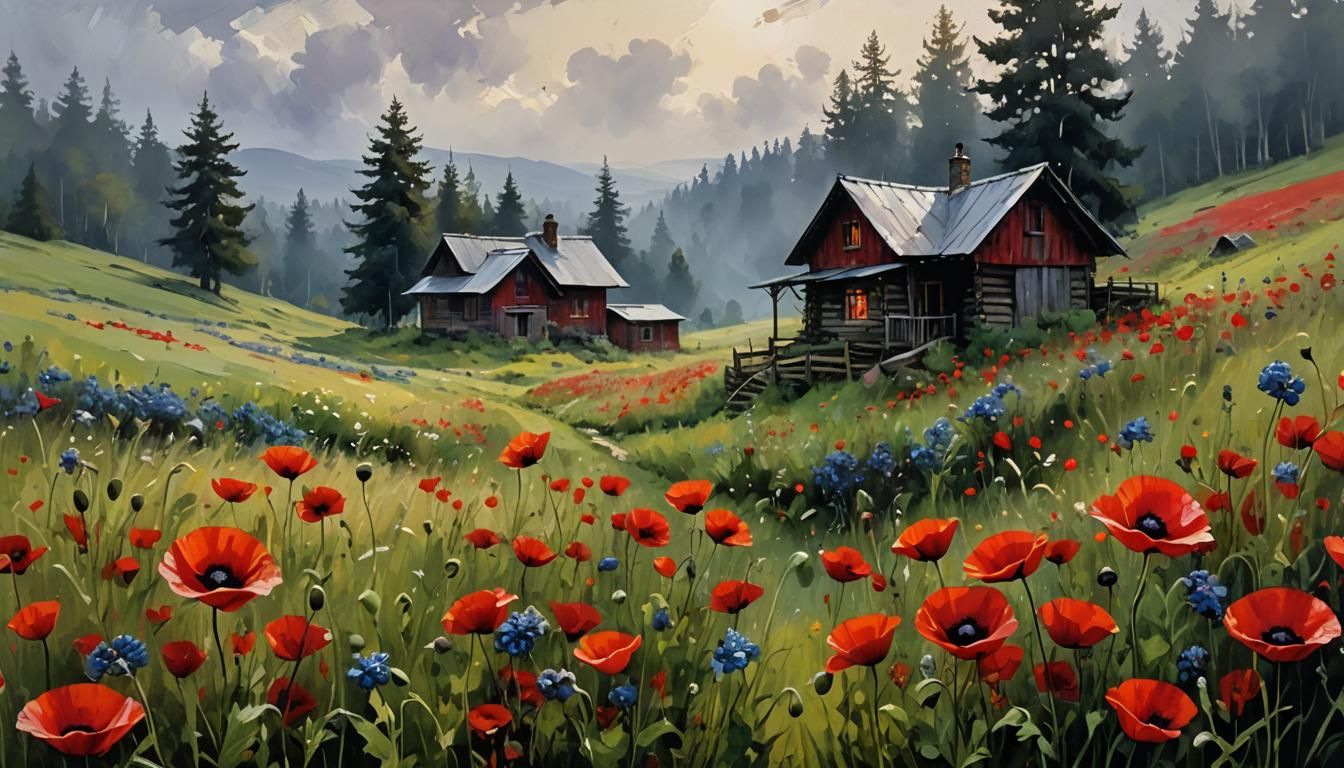 Fresh spring morning in the countryside - AI Generated Artwork ...