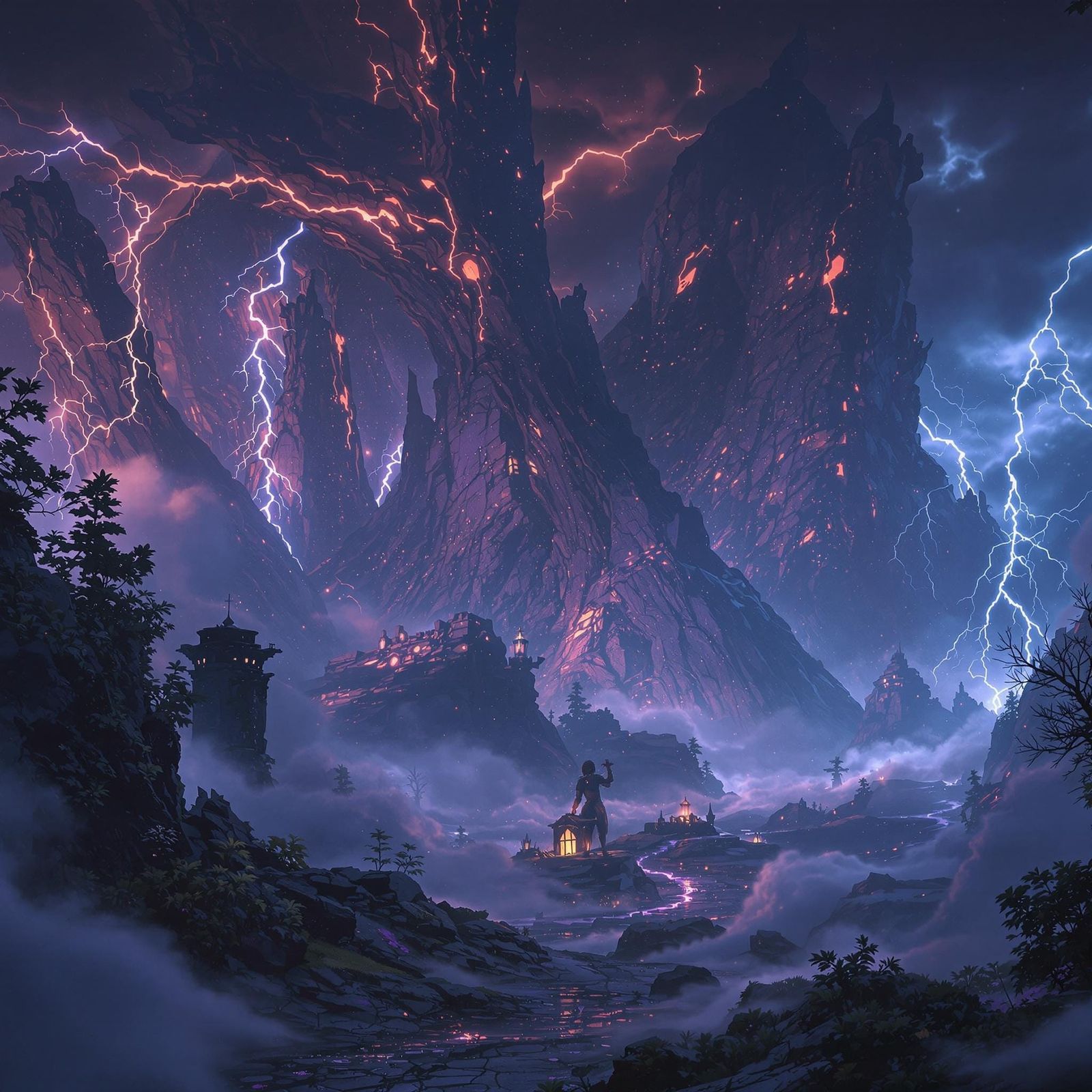 The Maestrom - Enchanted Fantasy Realm in Dramatic Thunderst...