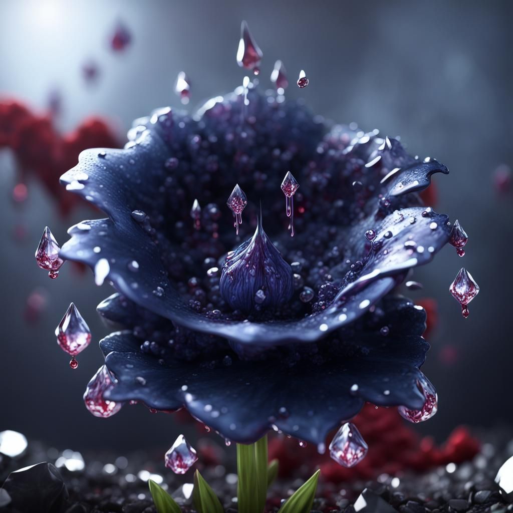 Bleeding flowers - AI Generated Artwork - NightCafe Creator