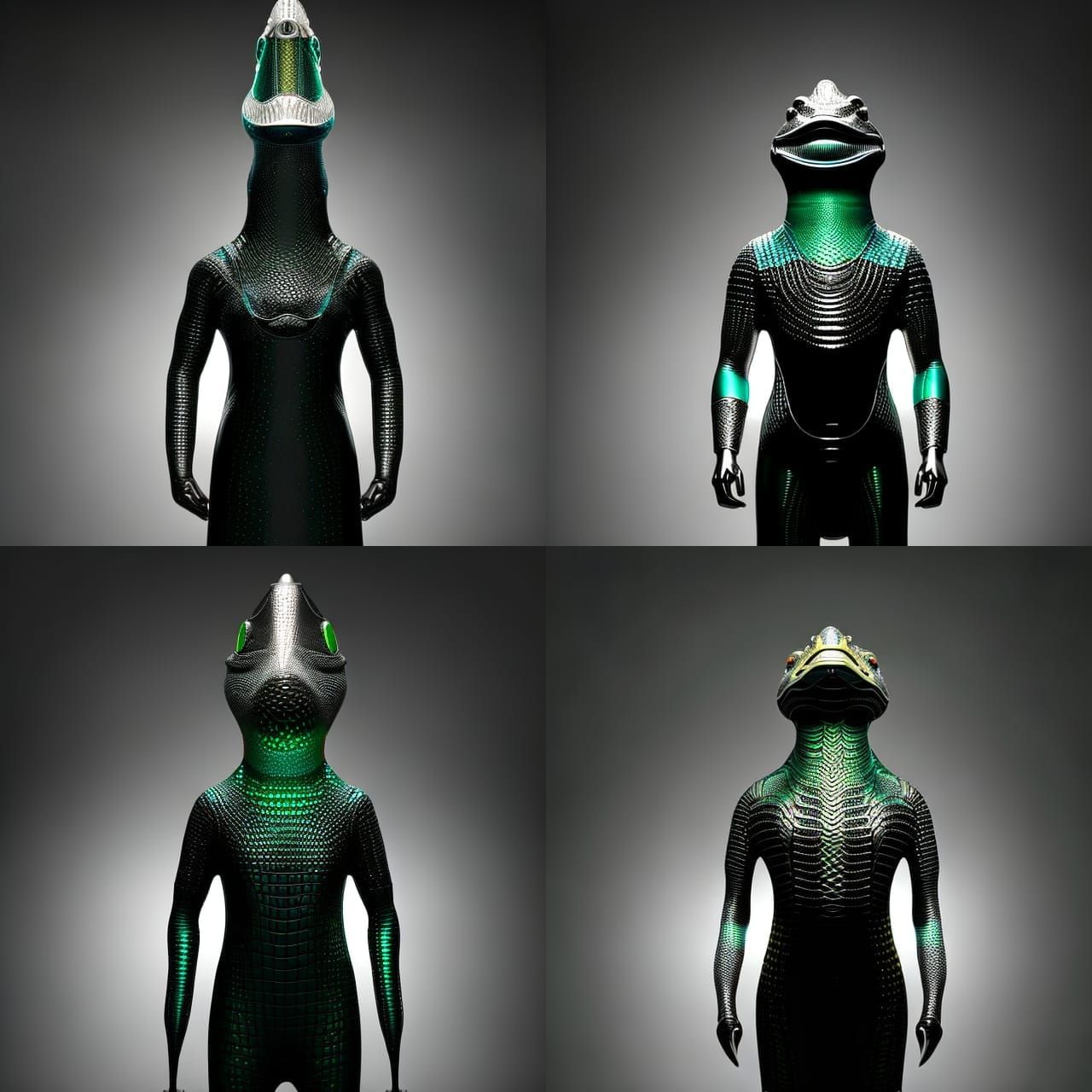 Hyperdetailed portrait of full body CROCODILE-faced entity SOBEK made ...