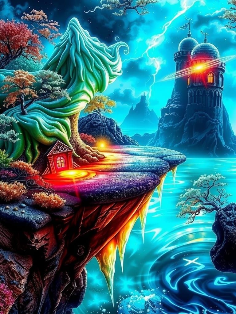 A stately, fairytale-inspired castle with delicat... - AI Art