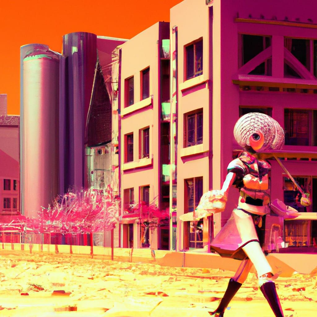 SolarPunk KYOTO cel-shaded futuristic sunny biopunk solarpunk There is ...