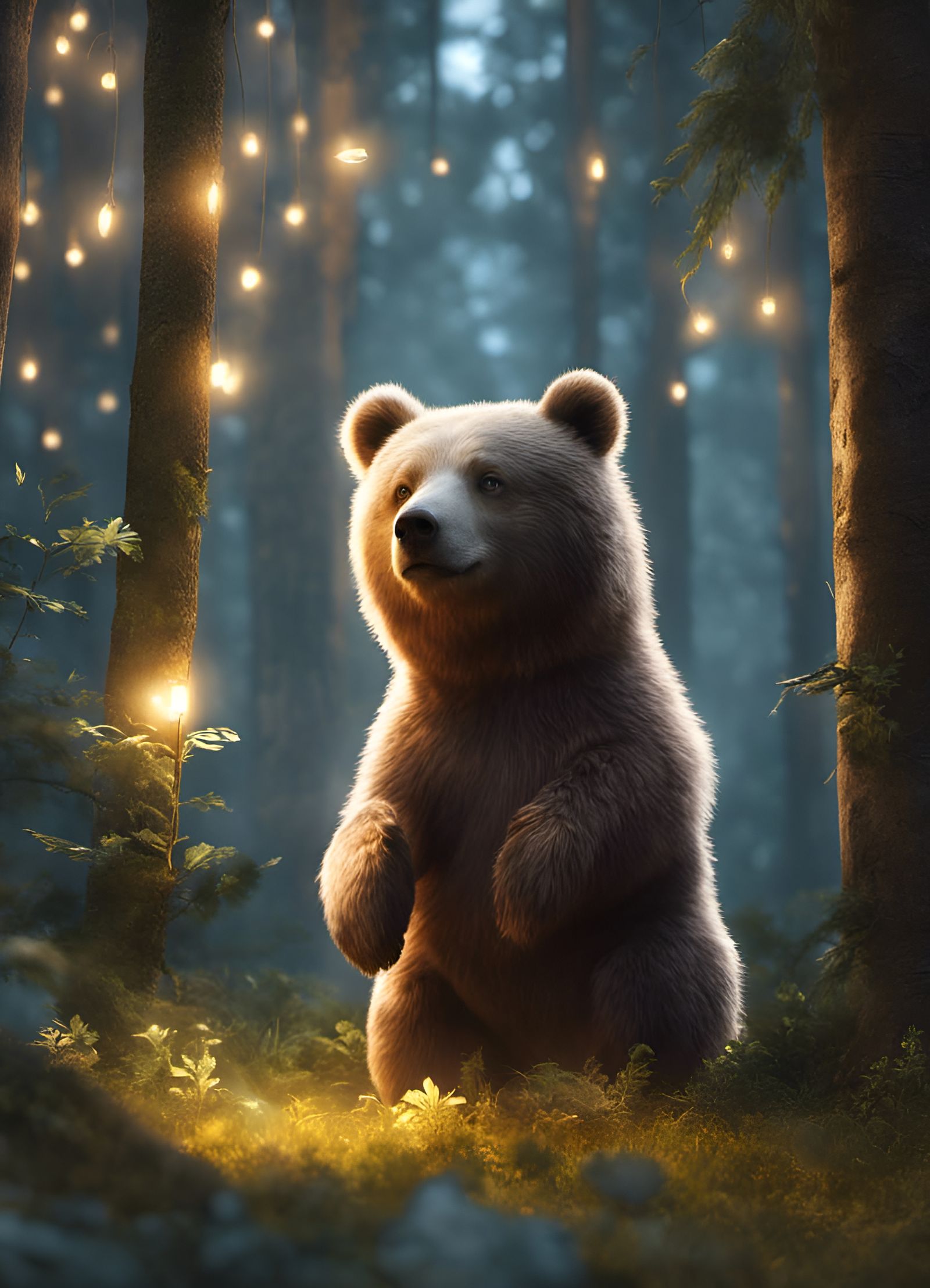 Following Fantastic Fireflies - AI Generated Artwork - NightCafe Creator