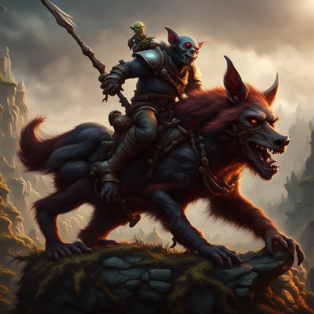 Goblin Worg Rider - AI Generated Artwork - NightCafe Creator