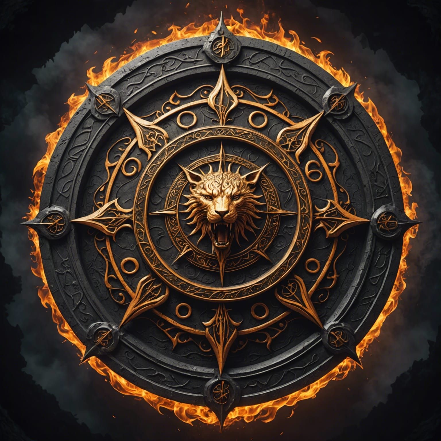 A fire seal sigil - AI Generated Artwork - NightCafe Creator