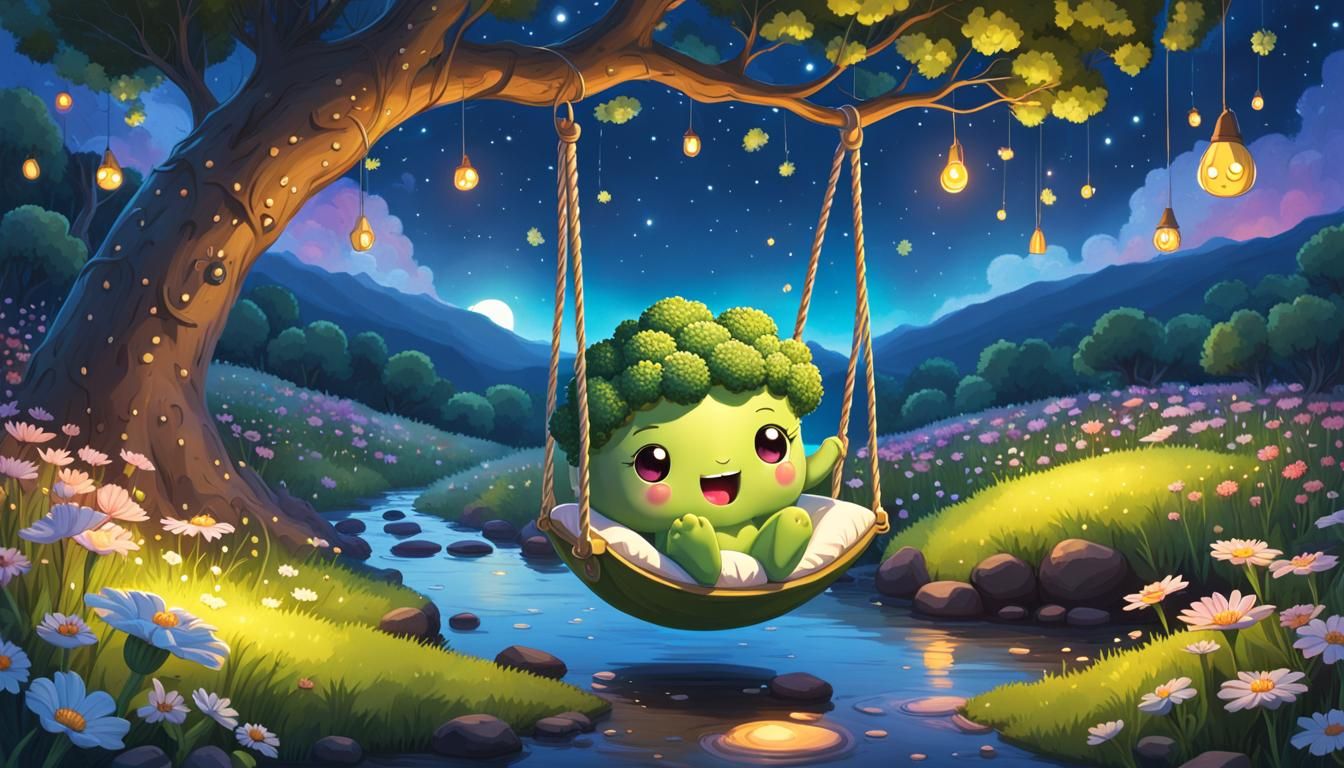 chibi broccoli - AI Generated Artwork - NightCafe Creator