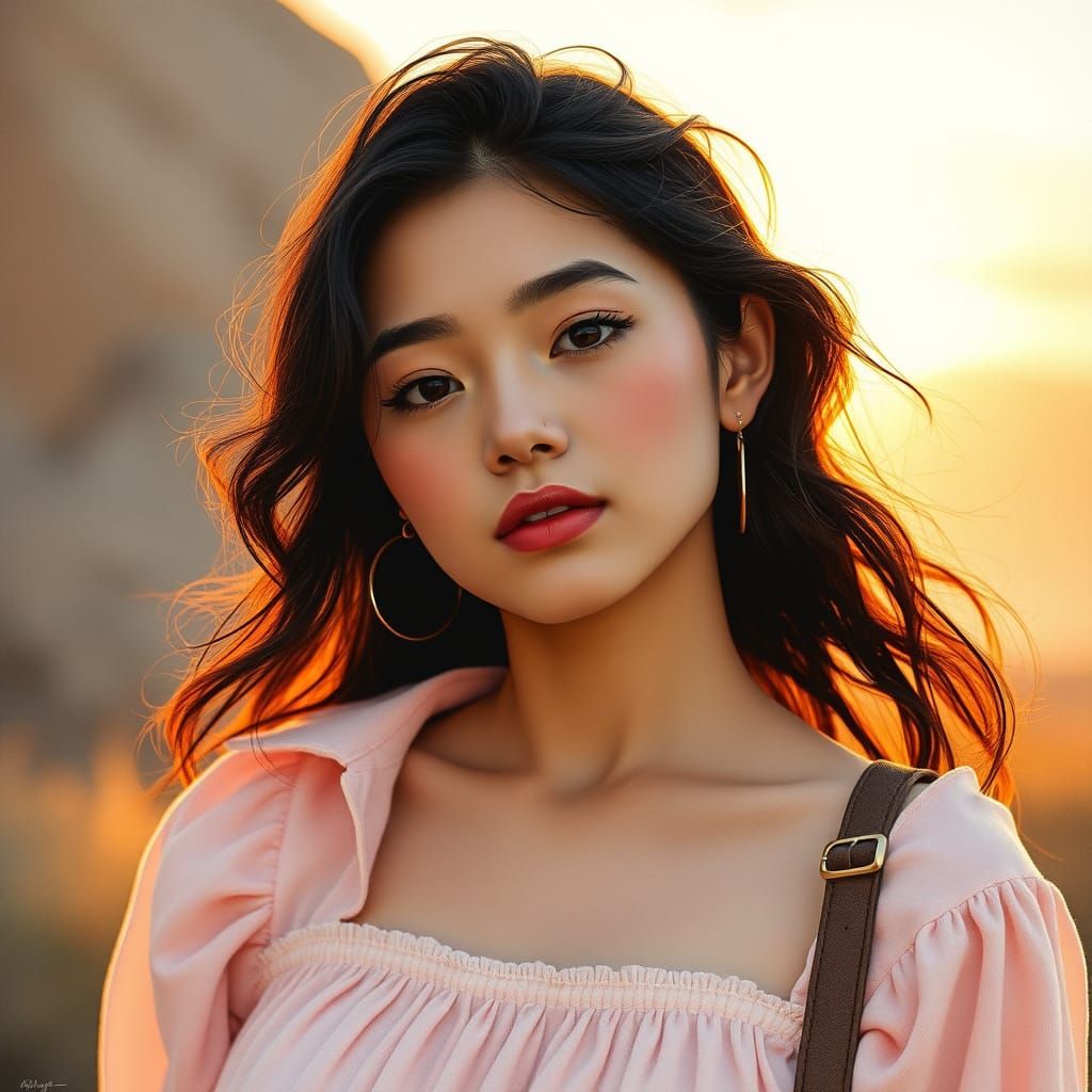 America Kai before high - Serene Morning Portrait of America...