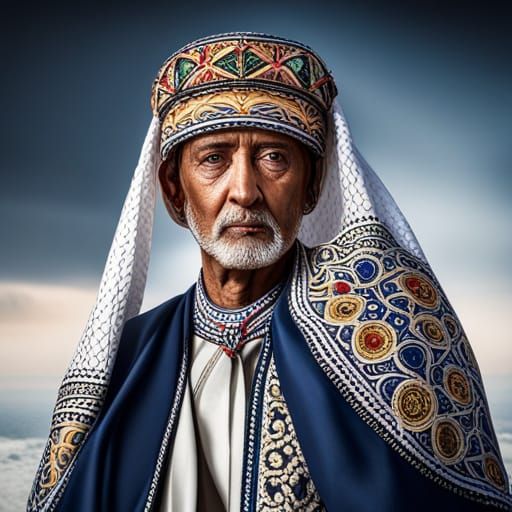 King of Oman in Royal Mantle - AI Generated Artwork - NightCafe Creator