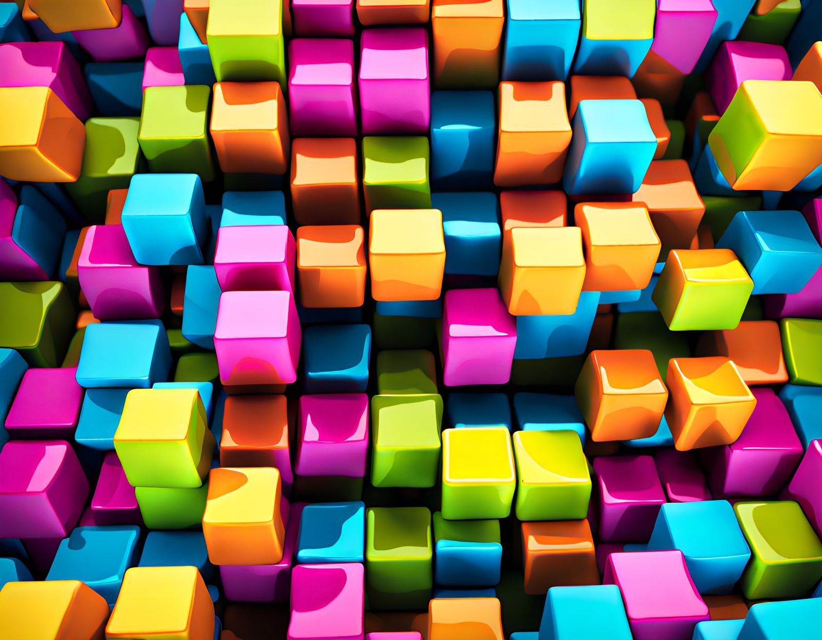 3D cubes arrangement - AI Generated Artwork - NightCafe Creator