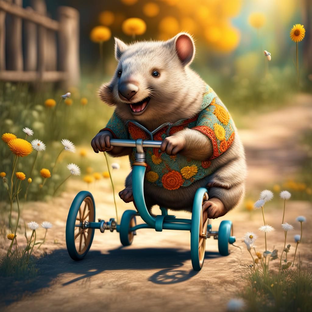 joyful wombat - AI Generated Artwork - NightCafe Creator