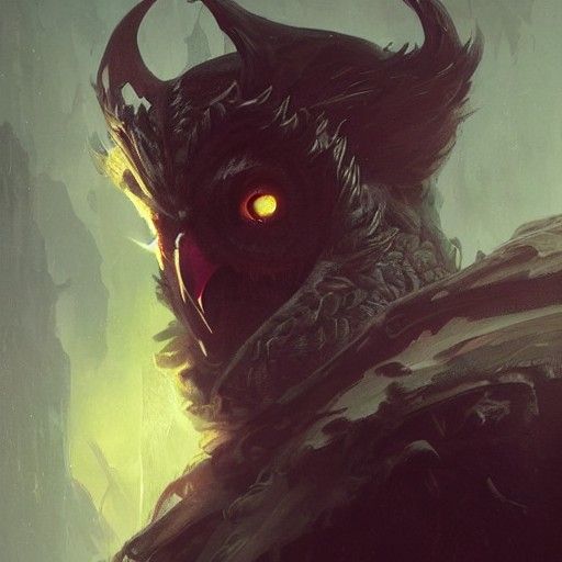 DnD character Owl Warlock - AI Generated Artwork - NightCafe Creator
