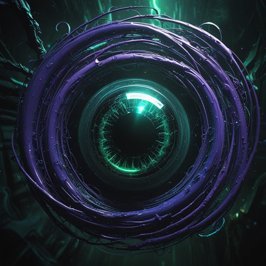 Cosmic Horror in Dark Matter Vortex - AI Art