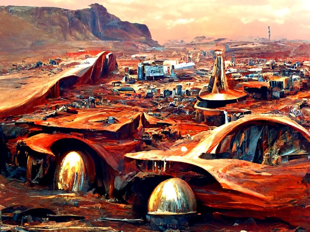 Musk City on Mars - AI Generated Artwork - NightCafe Creator