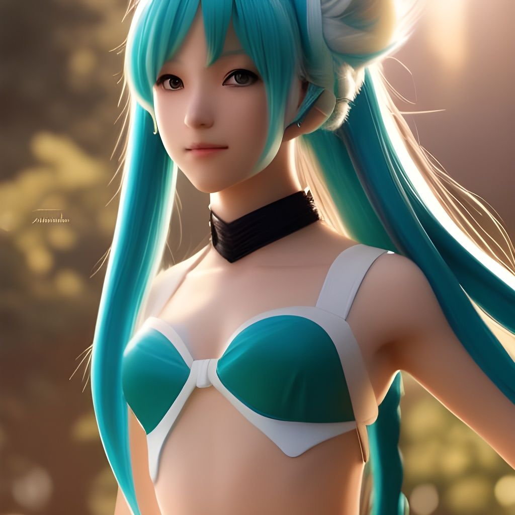 Hatsune Miku 097b - AI Generated Artwork - NightCafe Creator