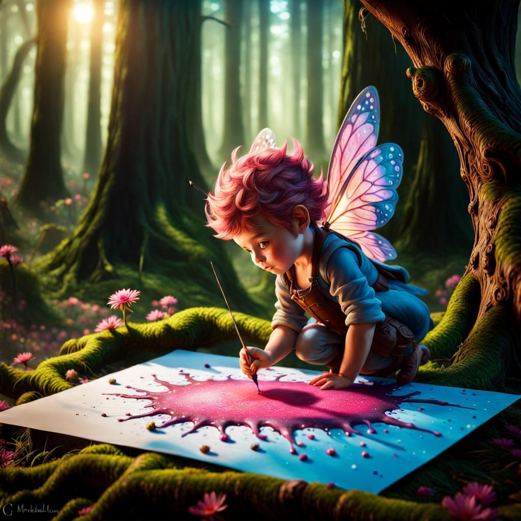 Magical Fae Artist - AI Generated Artwork - NightCafe Creator