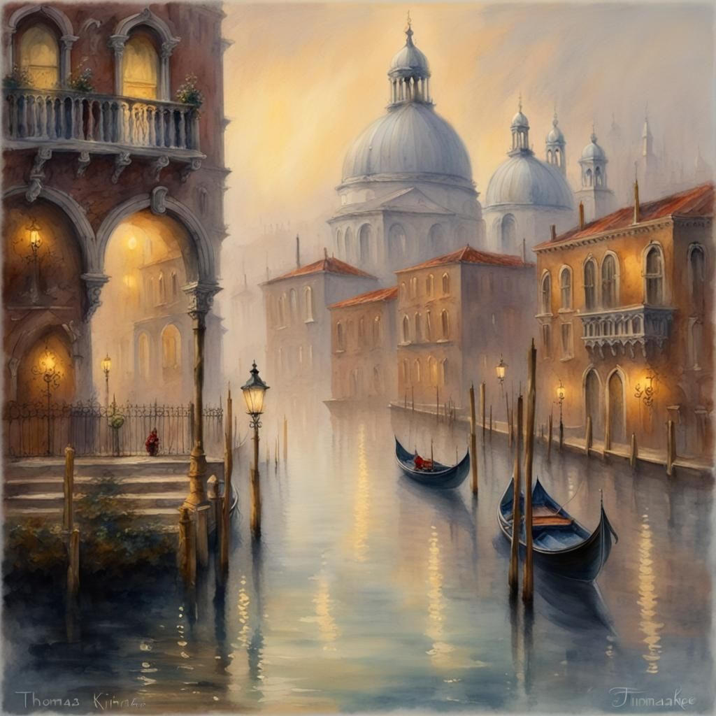 Foggy morning in Venice. - AI Generated Artwork - NightCafe Creator