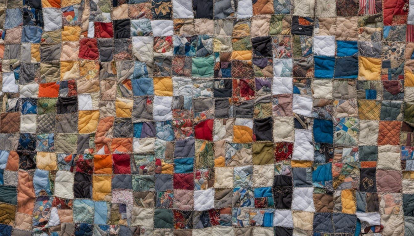 Recycled Rags Patchwork Quilt - AI Generated Artwork - NightCafe Creator