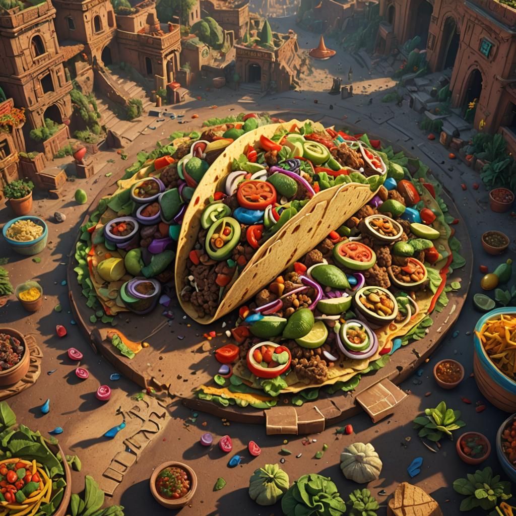 Giant Taco - AI Generated Artwork - NightCafe Creator