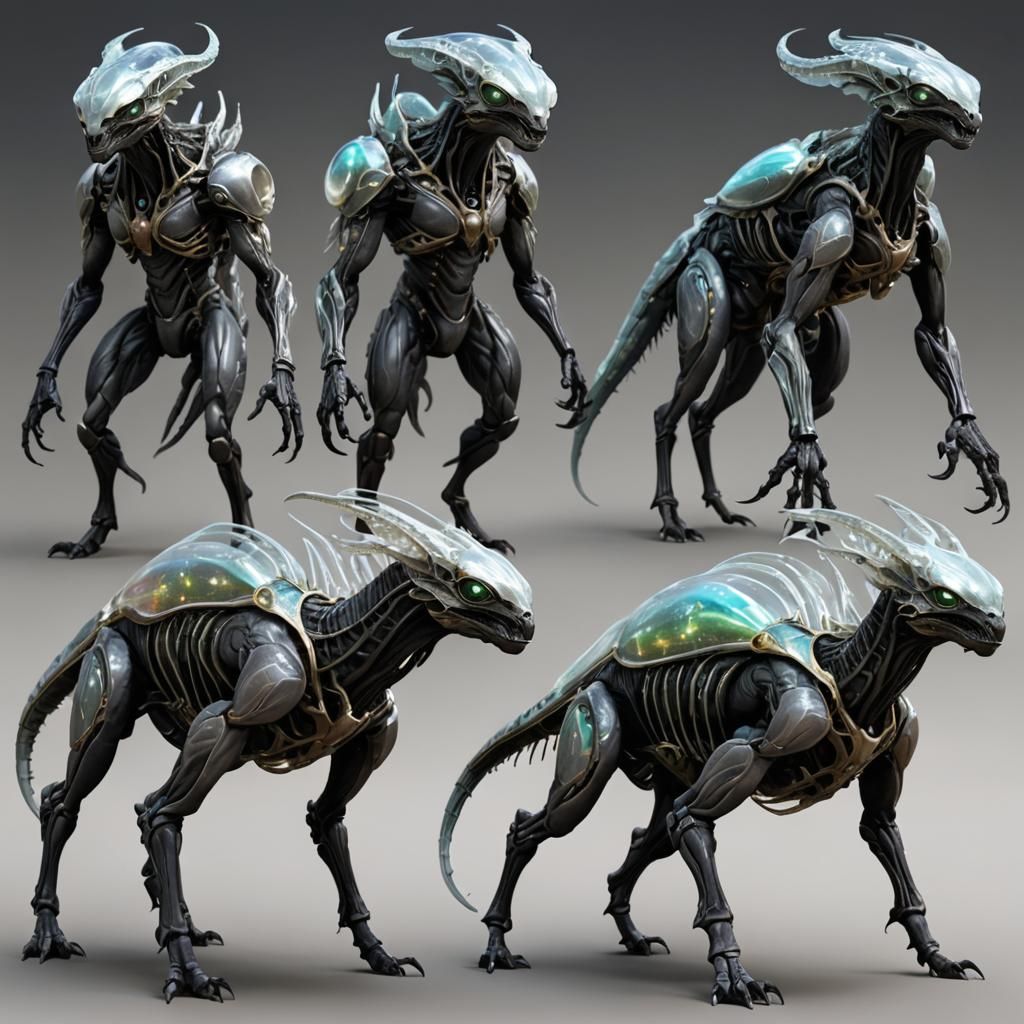 Silicon-based alien lifeforms, quadrupeds (four legs) and two large ...
