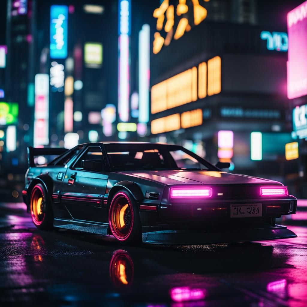 A cyberpunk jdm car - AI Generated Artwork - NightCafe Creator