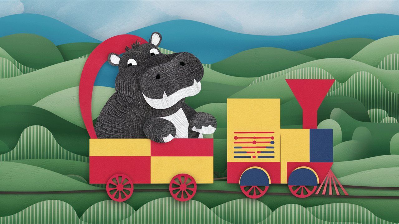 hippo in the train - AI Generated Artwork - NightCafe Creator
