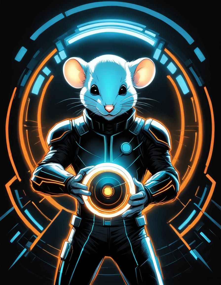 Movie Mouse - Tron Legacy - AI Generated Artwork - NightCafe Creator