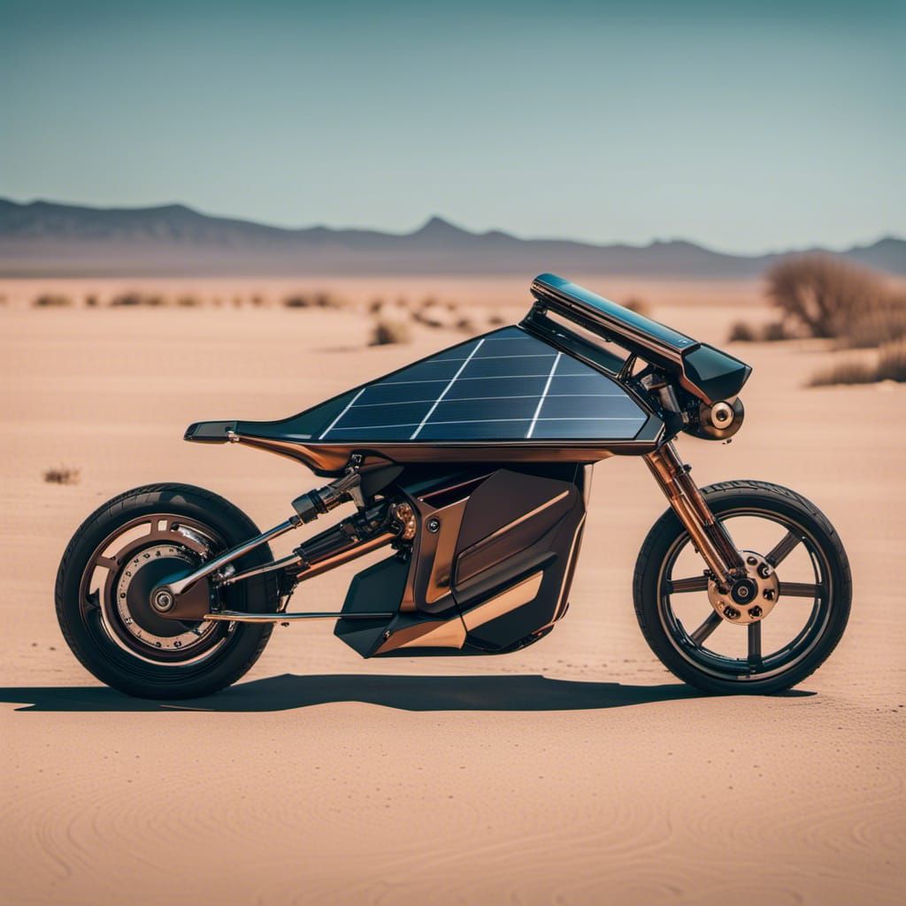 Solar Powered Motorcycle- IV - AI Generated Artwork - NightCafe Creator