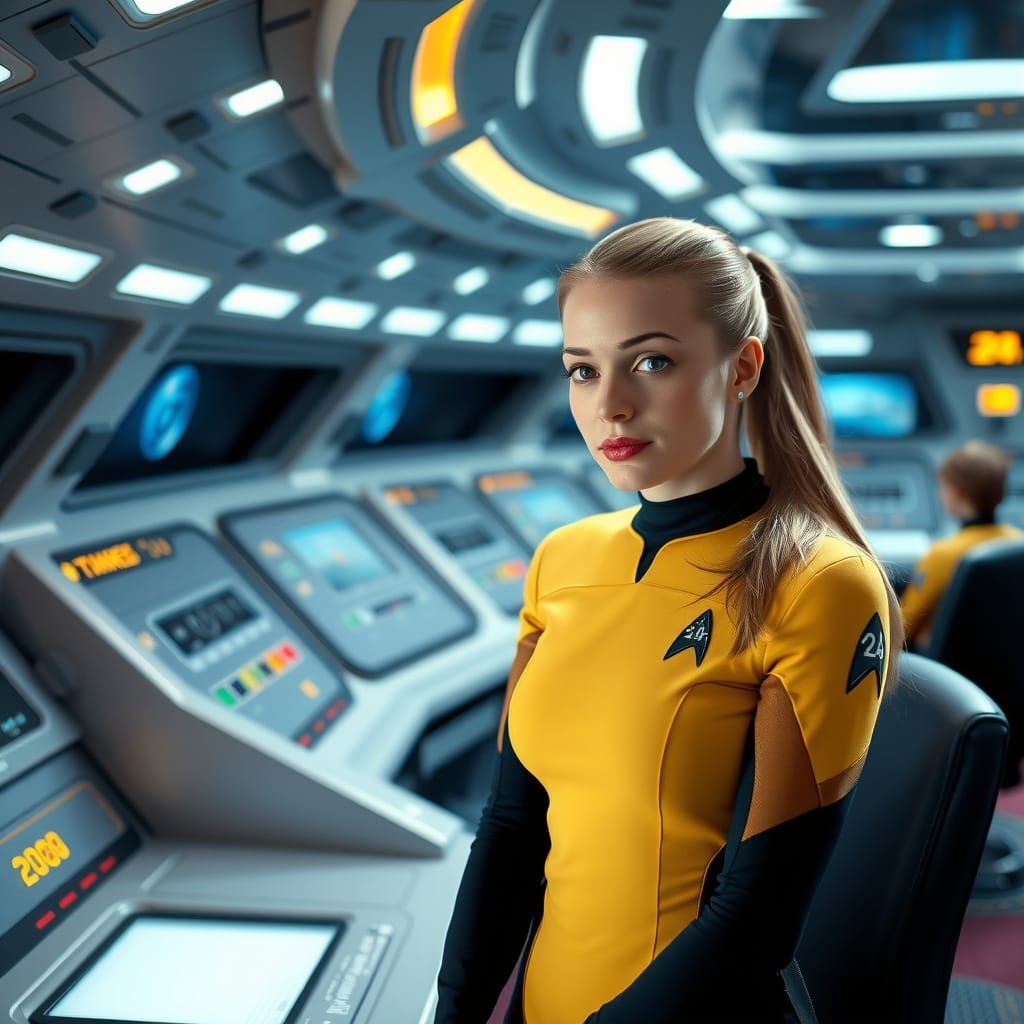 To boldly go... - Ensign Robin Lefler on the USS Enterprise ...