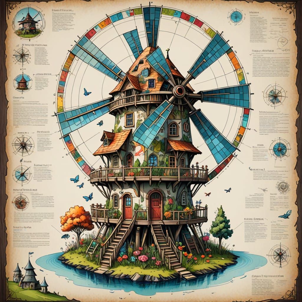 The Magical Windmill - Enchanting Windmill Anatomical Diagr...