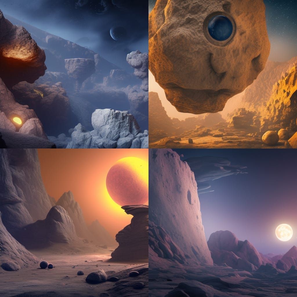 NFT Collection of Authentic Moon Rock Fragments" - AI Generated Artwork ...