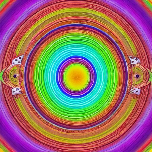 Duality Rainbow Circles - AI Generated Artwork - NightCafe Creator
