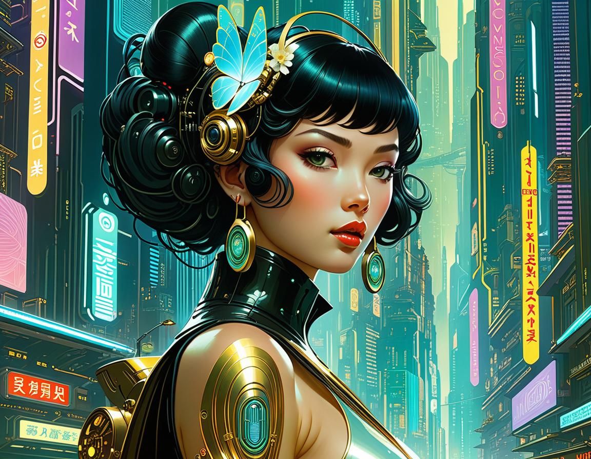 Cyberpunk Fairy Princess - AI Generated Artwork - NightCafe Creator