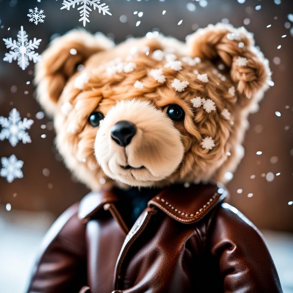 snowflake teddy 1 - AI Generated Artwork - NightCafe Creator