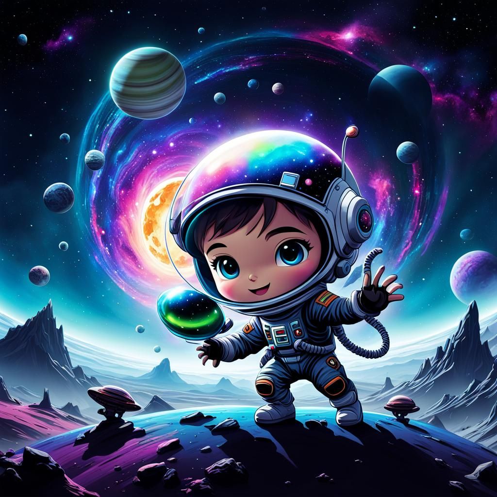 A cute chibi astronaught - AI Generated Artwork - NightCafe Creator