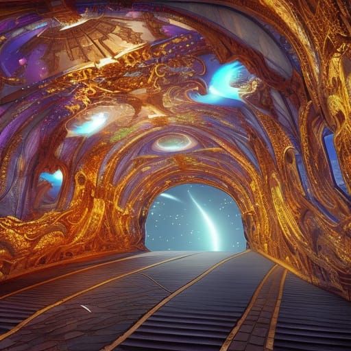 Universes Trainway - AI Generated Artwork - NightCafe Creator