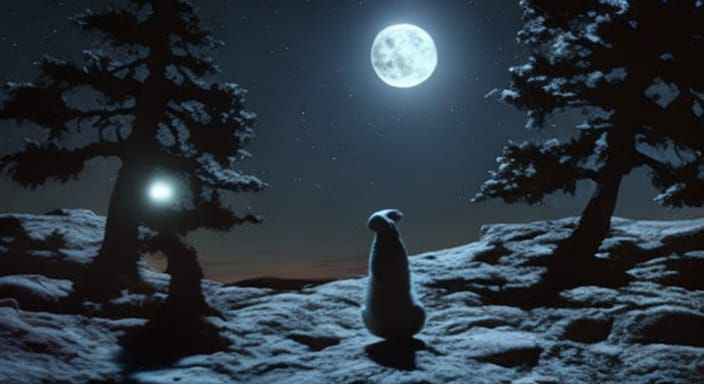 "Moon with rabbit shaped crater formation" 8k cinematic masterpiece by ...