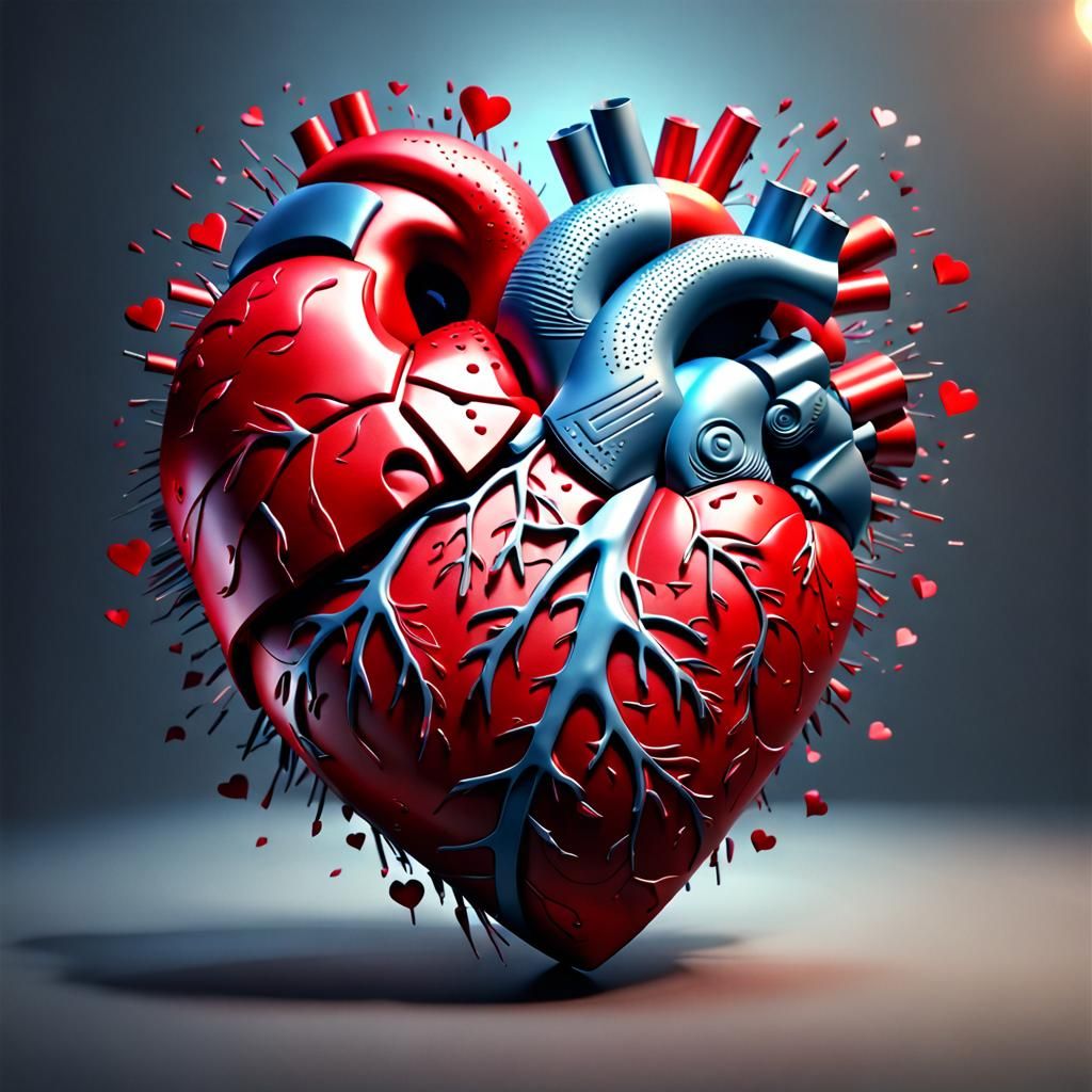 Bionical heart - AI Generated Artwork - NightCafe Creator