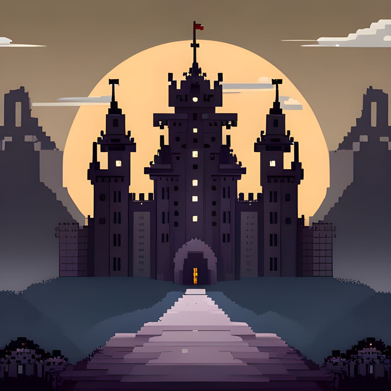Dark Fantasy Style Castle - AI Generated Artwork - NightCafe Creator