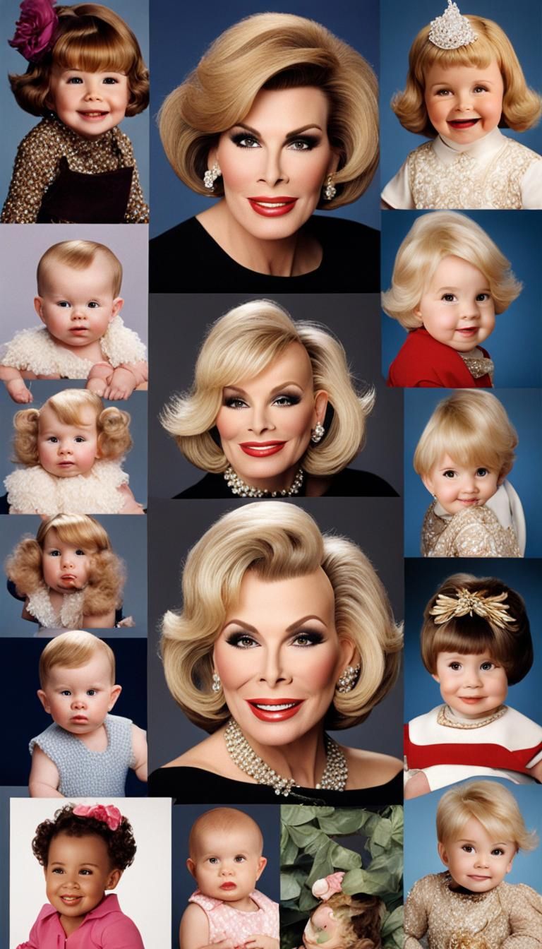 (Joan Rivers as a baby, as a toddler, as a teen, as an adult, and ...