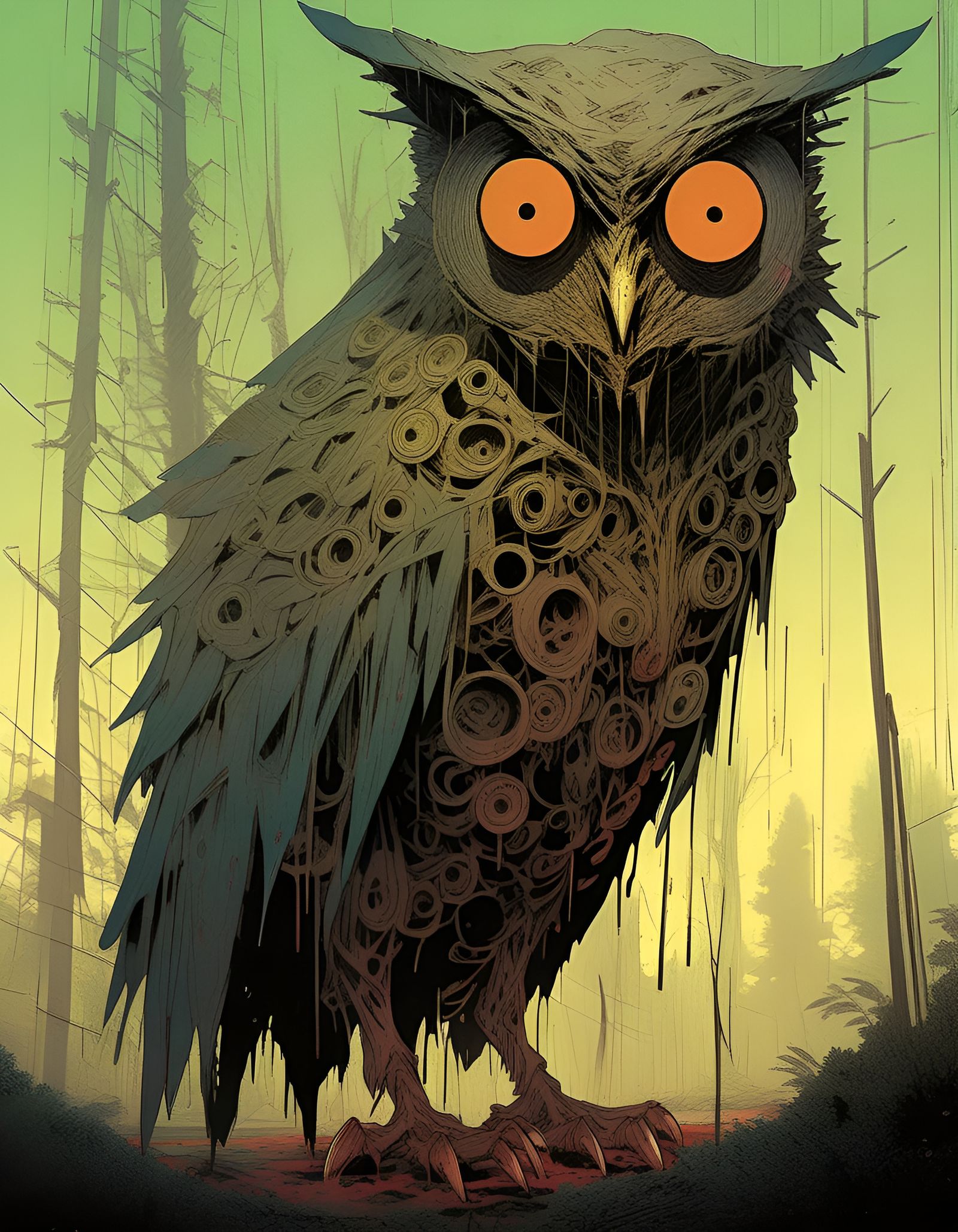 Spooky Owl - AI Generated Artwork - NightCafe Creator